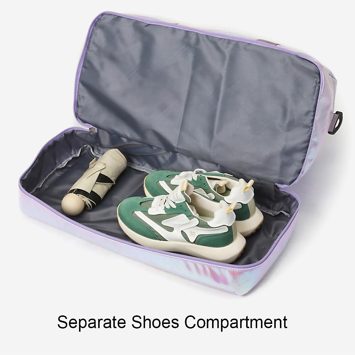 Sports Gym Bag with Shoes Compartment & Wet Pocket, Waterproof Overnight Bag Travel Bag Gymnastic Bag Dance Bag for Girl, Weekend Bag for Women (blue)