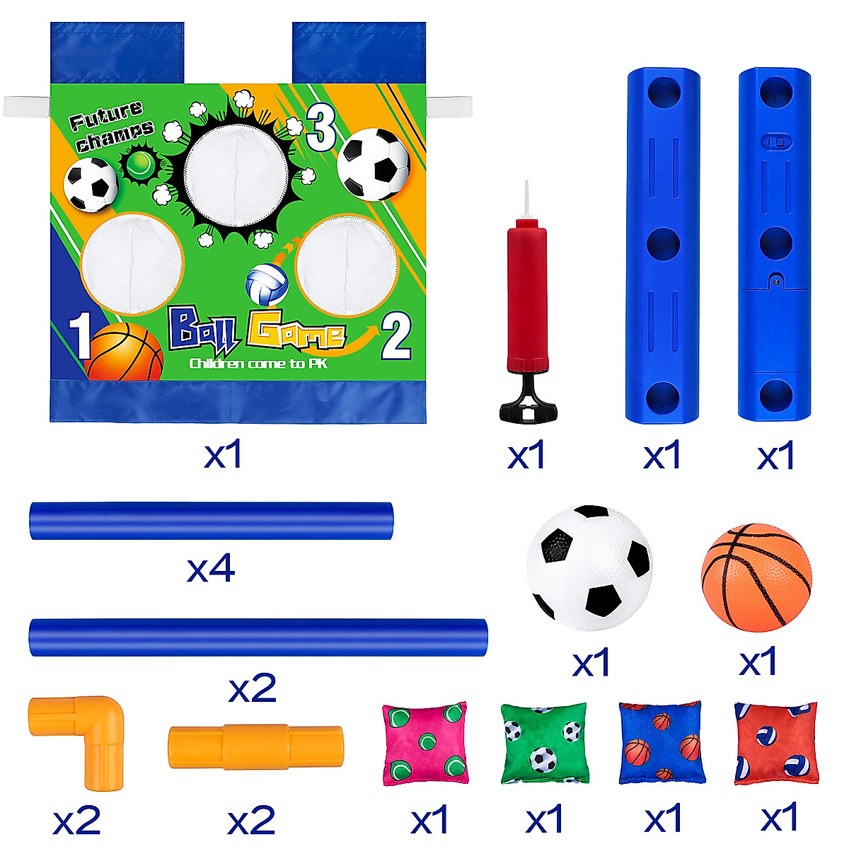 Electric Moving Football Goal Net Set, Football Target Toss with Footballs and Pump,Interactive Training Game Toys for Indoor Outdoor Sports Ball Game, Gift for Boy Girl 3 4 5 6 7 Year