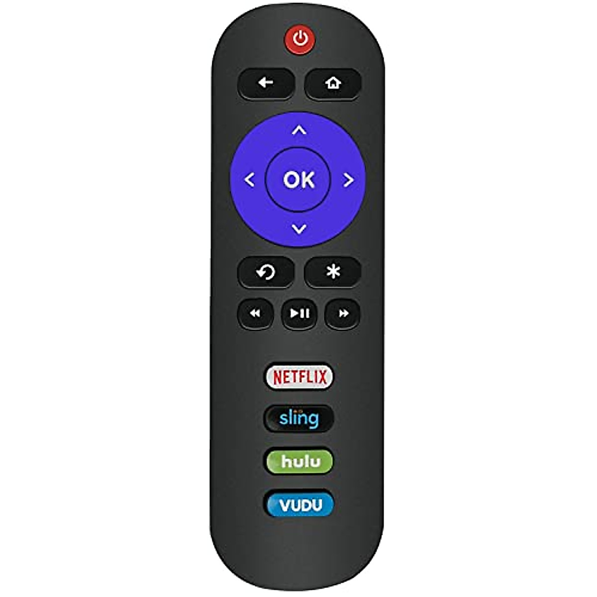 Replacement for JVC Roku TV Remote Control, Compatible with All JVC Roku Smart TVs