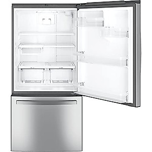 GE 24.8 cu. ft. Bottom Freezer Refrigerator in Fingerprint Resistant Stainless Steel Standard Depth ENERGY STAR