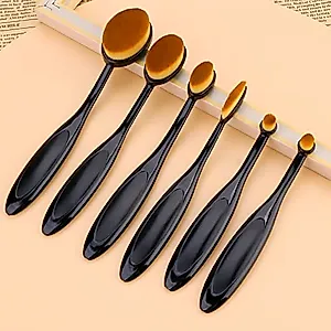 UNIMEIX 6 Pack Blending Brushes for Card Making Crafting Ink Blender Brushes Set Tool Crafter Paper Background Brush for Makeup or Drawing (Brown)