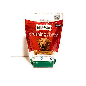 Milk-Bone Brushing Chews Daily Dental Dog Treats, Large, 8.1 Ounces, 6 Bones Per Bag