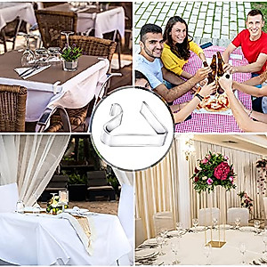 MZYOUHUO 24 Packs Clear Tablecloth Clips, Acrylic Table Cover Fasteners,Table Cloth Clamps for Christmas Home Wedding Party Indoor Outdoor Tables Picnic Accessory (Clear-Large)