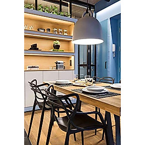 2xhome Set of 2 Black Stackable Contemporary Modern Designer Wire Plastic Chairs with Arms Open Back Armchairs for Kitchen Dining Chair Outdoor Patio Bedroom Accent Balcony Office Work Garden Home