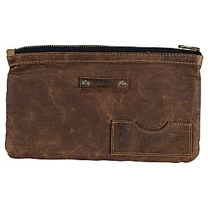 Hide & Drink, Waxed Canvas All Purpose Utility Pouch, Camping Organizer, Travel Accessories, Handmade :: Honey Bourbon