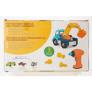 Battat – Classic Construction Toy – Pretend Play Tools – Toddler Trucks – Dexterity Building Toy – 3 Years + – Take-Apart Crane
