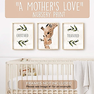 Safari Nursery Decor | Jungle Nursery Decor | Giraffe Wall Art Nursery Print | Set of 3 | Unframed 11 x 14 | Nursery Wall Art | Nursery Wall Decor | Baby Nursery Decor | Jungle Theme Nursery Decor