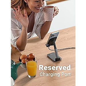 UGREEN Phone Stand Desk Foldable Holder Height Adjustable Cell Phone Cradle Dock Compatible with iPhone 14 Pro 14 Plus 13 Pro Max 12 11 SE XS XR 8 7Plus, Galaxy S23, and All Phones Black