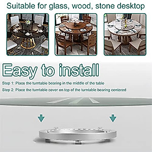 Heavy Duty Silent Lazy Susan Turntable 1 Piece, 12~100 Cm Aluminium Alloy Table Turntable Base Bearing, Round Table Swivel Base For Kaleidoscopes Tabletop Serving Show