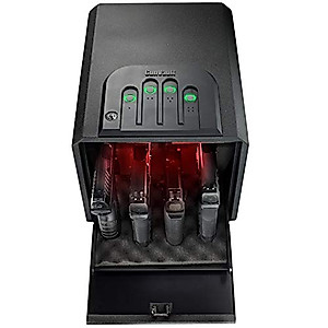 GunVault MultiVault Quick Access Large Gun Safe with Illuminated No-Eyes Digital Keypad, Auto Slide-Out Drawer and LED Illumination (4 Pistol Capacity)