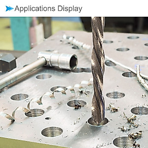 CoCud Twist Drill Bits, 2mm Cutting Edge, Titanium & Nitride Coated High Speed Steel 6542 Round Shank - (Applications: for Stainless Steel Drilling Machine), 5-Pieces