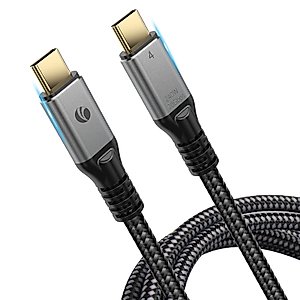 VCOM [6.6Ft] USB4 Cable 240W Compatible with Thunderbolt 3 Devices, USB4 Cable with 4K@60Hz Video USB-C for Thunderbolt 3, Dell, iPad Air 4, iPad Pro 2020, Pixel, Hub, Docking, and More