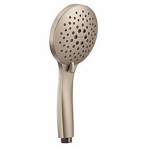 Moen Brushed Nickel 189315BN Replacement Eco-Performance Handshower, 4-3/8 in Diameter Spray Head, 1.75 GPM, 5 Function Spray