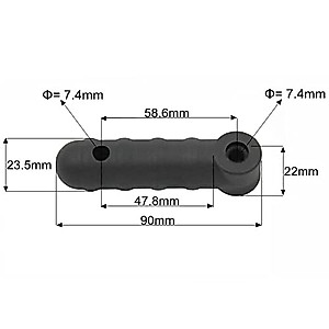 Flex Connector for Burley Bike Trailer Hitch System Elastic Material Round/Square Tow Arm (Square)