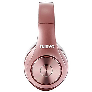 TUINYO Bluetooth Headphones, Wireless Headphones Over Ear with Microphone, Foldable & Lightweight Stereo Wireless Headset for Travel Work TV PC Cellphone
