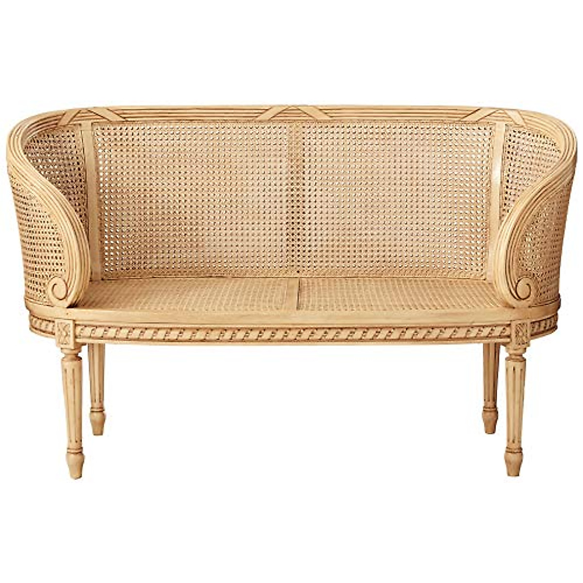 Parisian Oval Rattan Settee