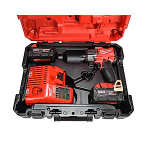 Milwaukee M18 18V Fuel 3/8" Mid-Torque Impact Wrench Kit Cordless Lithium-Ion Brushless 2960-22 with (2) 5Ah XC Batteries, Charger & Carrying Tool Case