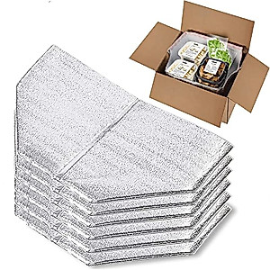 Smilco Reusable Insulation Bags Thermal Box Liners 13 x 8.5 x 12 Metalized Box Liners 6 PCS for Lunch Box Shopping Bag Insulation Lining Waterproof Insulation Package