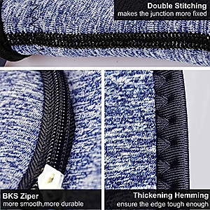 KOKAKO Lunch Boxes Neoprene Small Lunch Bag Tote Washable Insulated Waterproof for Men Women Kids(GrayBlue-WithPocket)