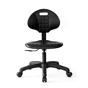 Chair Master Table Height Chair/Stool-Easy to Clean! Deluxe Ergonomic Polyurethane Chair. 5" of Height Adjustment (15.5"-20.5" Seat Ht). 450 lb Capacity. for Automotive, Lab, Garage, Home, Office