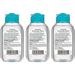 Garnier SkinActive Micellar Cleansing Water, All-in-1 Waterproof Makeup Remover and Facial Cleanser, 3.4 fl oz, 3 Pack