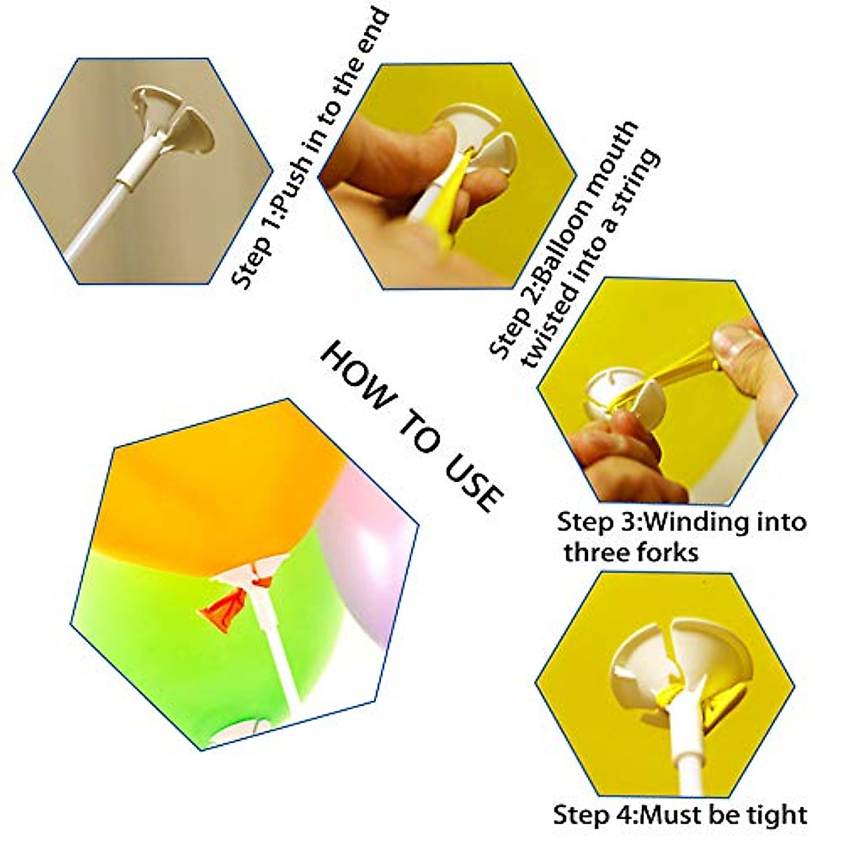 VIDELLY 100 Pieces Balloon Sticks 16inch Bobo Balloons Sticks Clear Plastic Balloon Sticks Holders With Balloon Cups for Party Wedding Birthday Anniversaries Valentine’s Day Decor Party Supplies