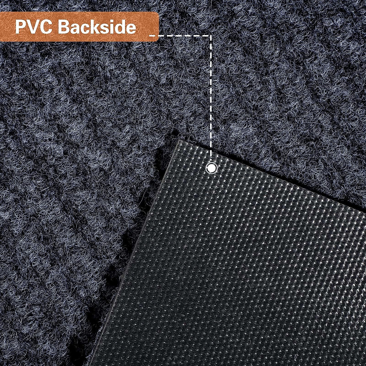 Nuanchu A Roll Large Semi-Finished Striped Door Mat Waterproof Entry Mat with Rubber Lining, Indoor and Outdoor Rug for Wet Weather, Entrance Shoe Scraper, Kitchen, Bathroom, 22 x 59 Inch (Black)