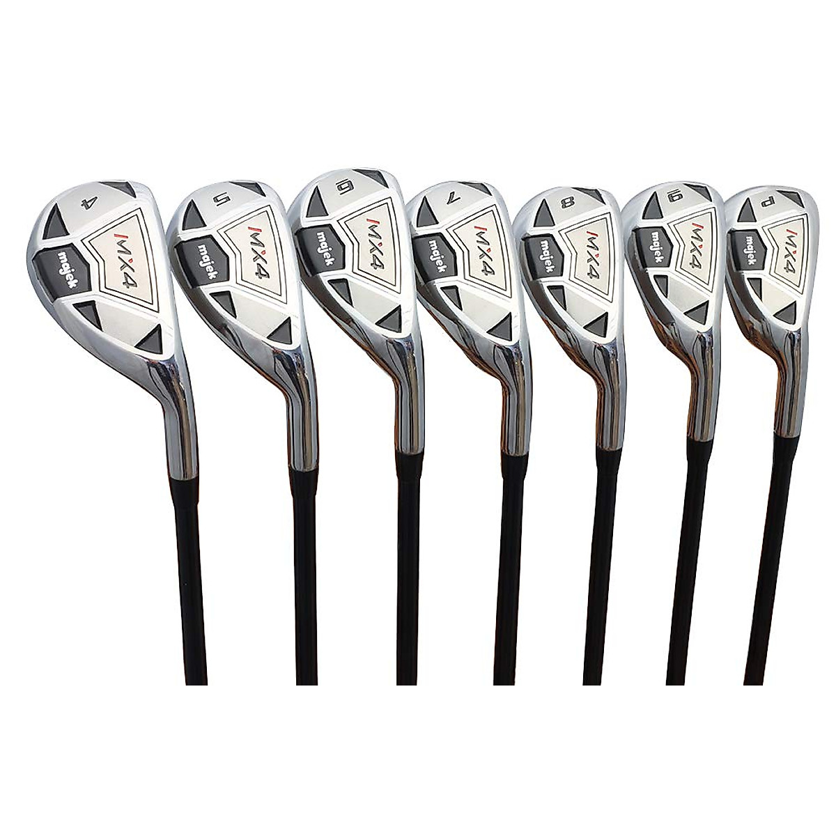 Men’s Majek MX4 Hybrid Iron Set, which Includes: #4, 5, 6, 7, 8, 9, PW Regular Flex Graphite Right Handed New Utility Clubs