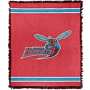 LOGOVISION Delaware State University Blanket, 50"x60" Primary Logo Woven Tapestry Cotton Blend Fringed Throw Blanket