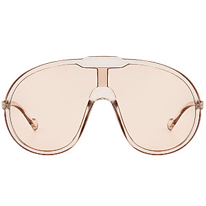 GFUIARA Trendy Oversized Sunglasses for Women Men Fashion Shield Aviator Sun Glasses UV400 Protection Goggles