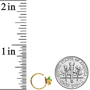 Body Candy Womens 20G PVD Stainless Steel Nose Ring Summer Sunflower Nose Hoop Ring Circular Nose Ring 5/16”