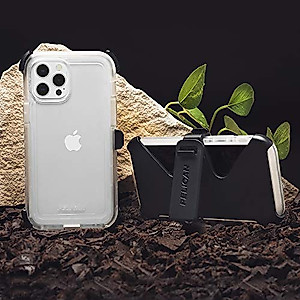 Pelican - VOYAGER Series - Case for iPhone 12 Pro Max (5G) - Military Drop Protection - Holster - 6.7 Inch - Clear