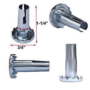 AAGUT 2" Ball Casters Stem Caster Wheels Set of 4 with 5/16" x 1-1/2" (8 x 38mm) with Metal Sockets Replacement Vintage Antique Swivel Wheel for Sofa, Chair, Cabinet