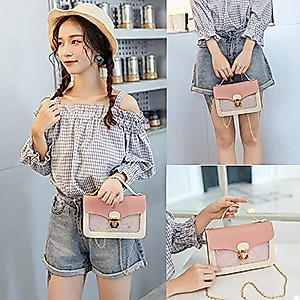 Girls Chain Shoulder Bag,Princess Bag,Chain Handbags,Chain Detachable Three-Layer Mezzanine Shoulder Bag for Little Girls Gift Idea Birthday Christmas(Stars Pink)