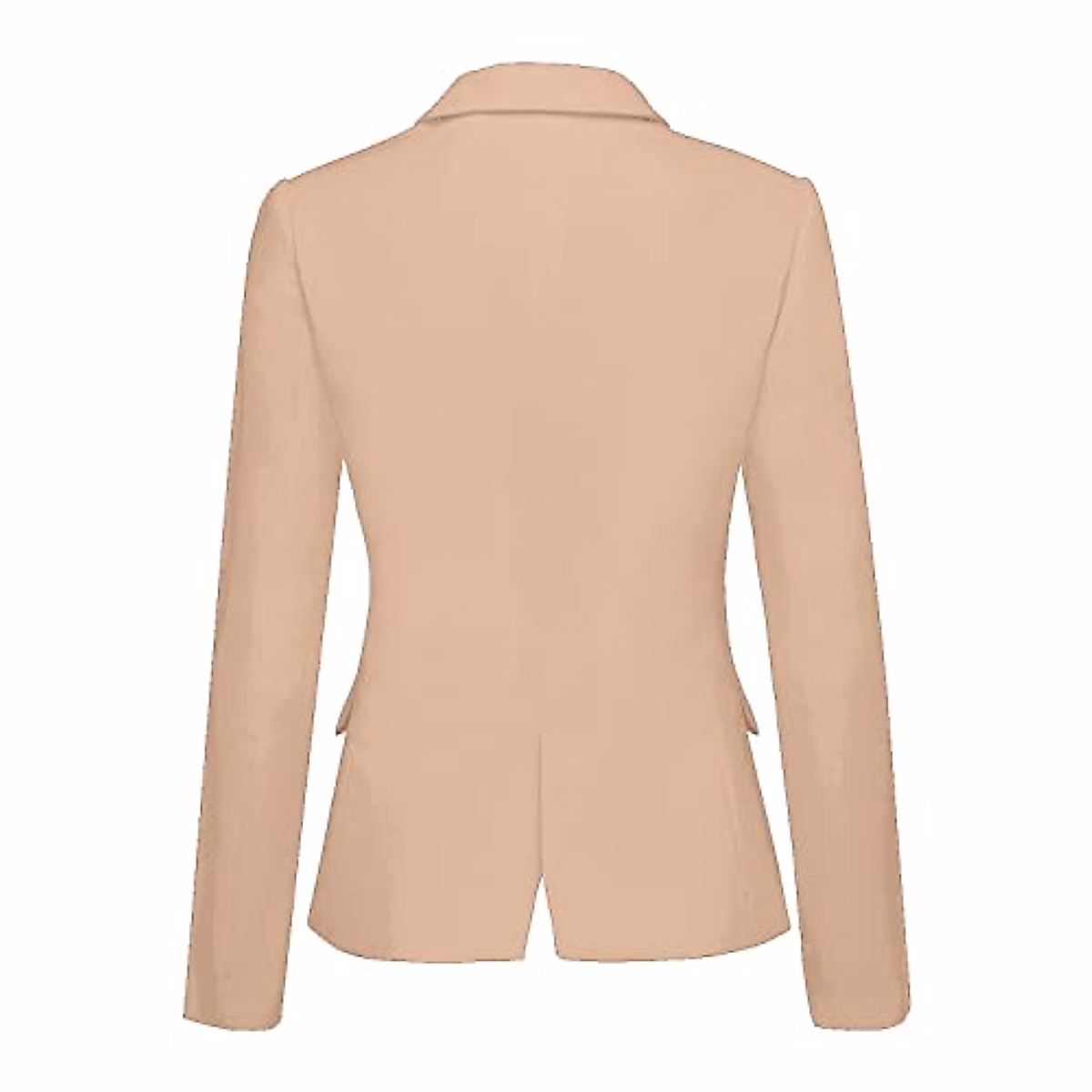 luvamia Women's Notched Lapel Neck Long Sleeves One Button Pocketed Blazer Jacket Wear to Work Suit Light Jackets for Women Casual Tan Blazer Women Sienna Sand Size X-Large