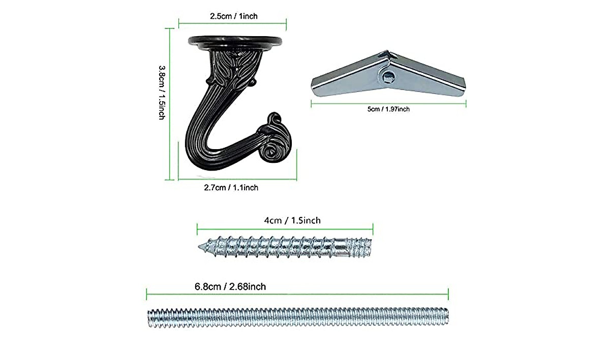 Heavy Duty Swag Ceiling Hooks for Plants - 2 Sets