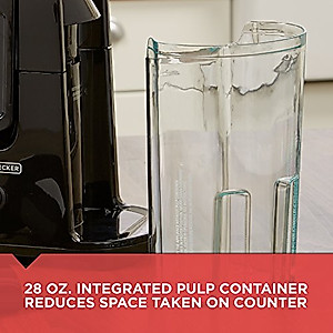 BLACK+DECKER 400-Watt Fruit and Vegetable Juice Extractor, Black, JE2400BD