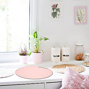 CALLARON Cutting Mat Plastic Cutting Board Round Kitchen Chopping Boards Pizza Board with Hanging Hook Non-Slip for Kitchen Fruit Vegetable Meat A Cutting Boards