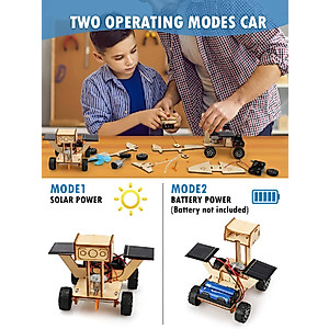 Poraxy STEM Model Car Kits, Toys for Boys Age 8-12, 5 in 1 Kids Wood Building Kit 8-10, 3D Wooden Puzzles, Educational Science Crafts Kits, Birthday Gifts for 8 9 10 11 12 13 14 Years Old Boys