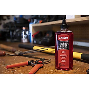 STA-BIL Blade Guard - Premium Blade Lubricant, Helps Maintain Blade Edge, Will Not Harm Plants, Protects Against Rust and Corrosion, Safe for Use On Gas and Electric Equipment, 12oz (22503), Orange