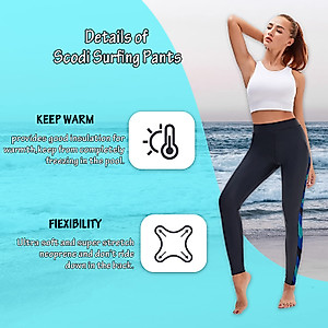 SCODI Swim Pants for Women Swimming Pants Swim Leggings Surf Leggings UV Protection Swimsuit Pants Compression Tights