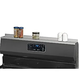 Delmoar Magnetic Shelf for Kitchen Stove 30" Length Silver Stainless Steel Magnetic Spice Rack Shelf On Top of Stove, Zero Installation Kitchen Storage Organization