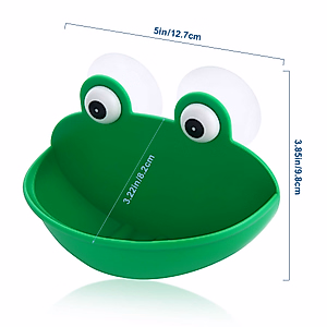 Pensino Frog Habitat Frog Dish Holder with Suction Cup, Frog Terrarium Cute Fish Tank Decoration for Tree Frog Toad Tadpole Small Aquatic Animal(2PC)