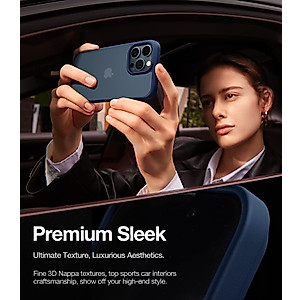 TORRAS Shockproof Compatible for iPhone 12 Case for iPhone 12 Pro Case, [Military Grade Drop Tested] Translucent Matte Hard PC Back with Soft Silicone Edge Slim Protective Guardian, Blue