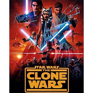 The Clone Wars Reprint/Reproduction Signed Autographed Photograph Photo Print (8 x 10 inches) MATT LANTER, ASHLEY ECKSTEIN, JAMES ARNOLD TAYLOR
