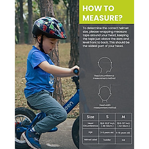 OutdoorMaster Toddler Kids Bike Helmet - Multi-Sport 2 Sizes Adjustable Safety Helmet for Children (Age 3-11), 14 Vents for Kids Skating Cycling Scooter - Dino Volcanoland,S