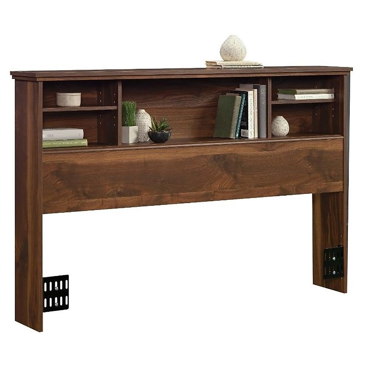 Sauder River Ranch Full/Queen Bookcase Headboard Grand Walnut, Grand Walnut finish