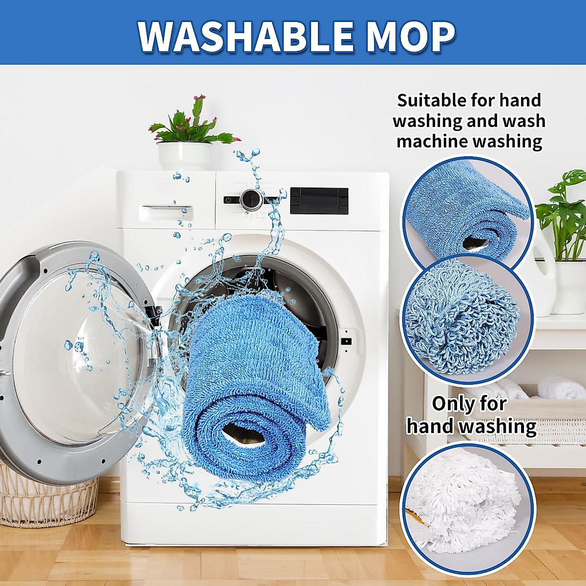 36" Microfiber Mop Pads ，3 Types of Commercial Dust Mop Head Replacement Use for Multi-Surface Floors