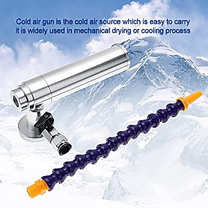 Professional Cold Air Dry Cooling Gun 6.9 bar 1000Btu 160mm Vortex Cold Air Gun with Flexible Tube(with Insulated Pipe)