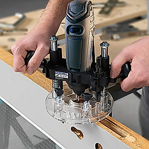 Dremel 4300-5/40 High Performance Rotary Tool Kit with LED Light- 5 Attachments & 40 Accessories- Engraver, Sander, and Polisher- Perfect for Grinding, Cutting, Wood & 335-01 Plunge Router Attachment